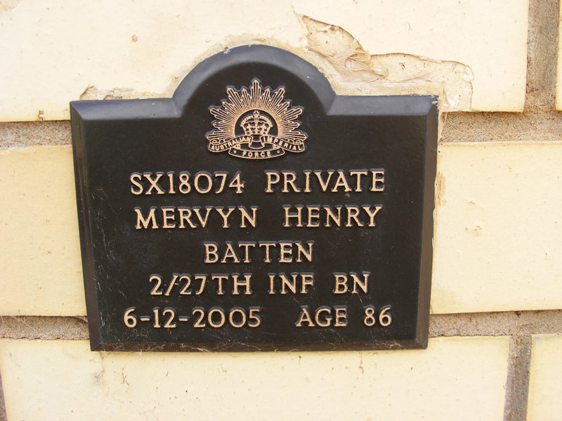 Virtual War Memorial | Mervyn Henry BATTEN