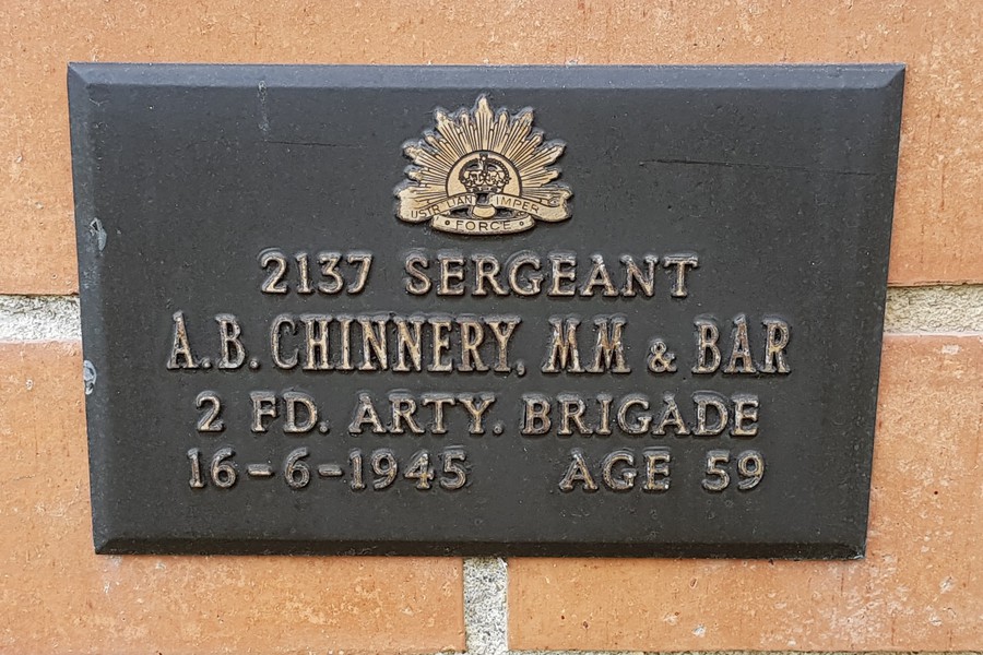 Virtual War Memorial | Alexander Bert CHINNERY MM and Bar